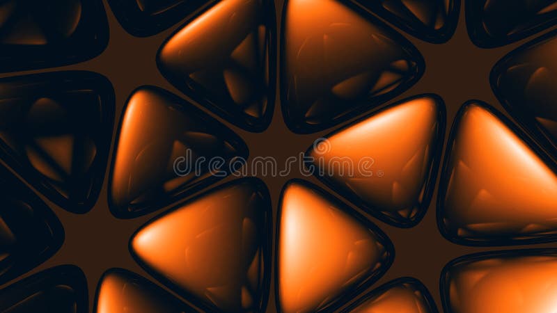 Three-dimensional Triangles with Round Corners 3d Stock Illustration ...