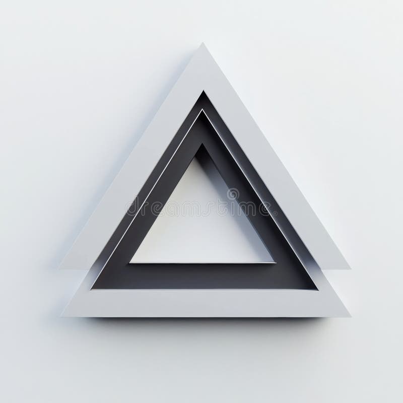 Three Dimensional Triangular Shapes Stacked in a Modern Minimalist ...