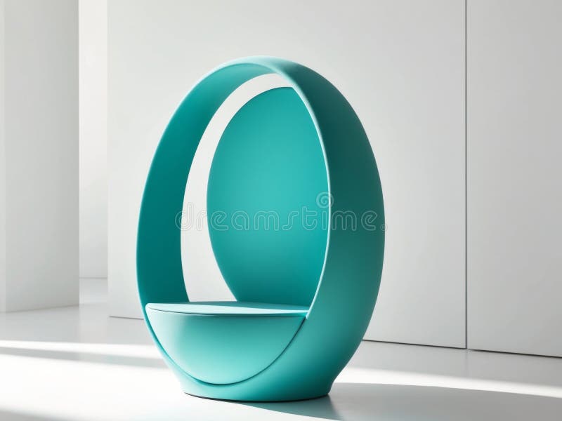 Three Dimensional Turquoise Advertising Display Featuring an Oval ...