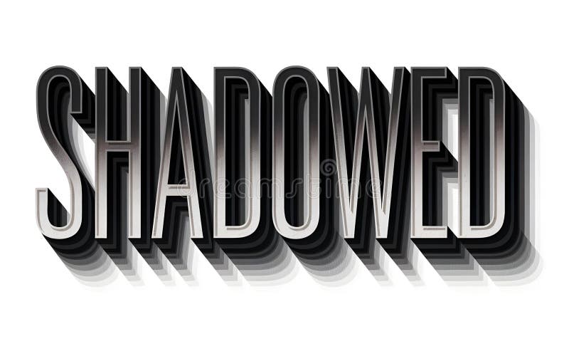 Three Dimensional Typographic Art with Shadow Effect Stock Illustration ...