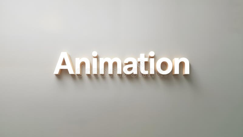 Three Dimensional Typography of the Word Animation on Light Background ...