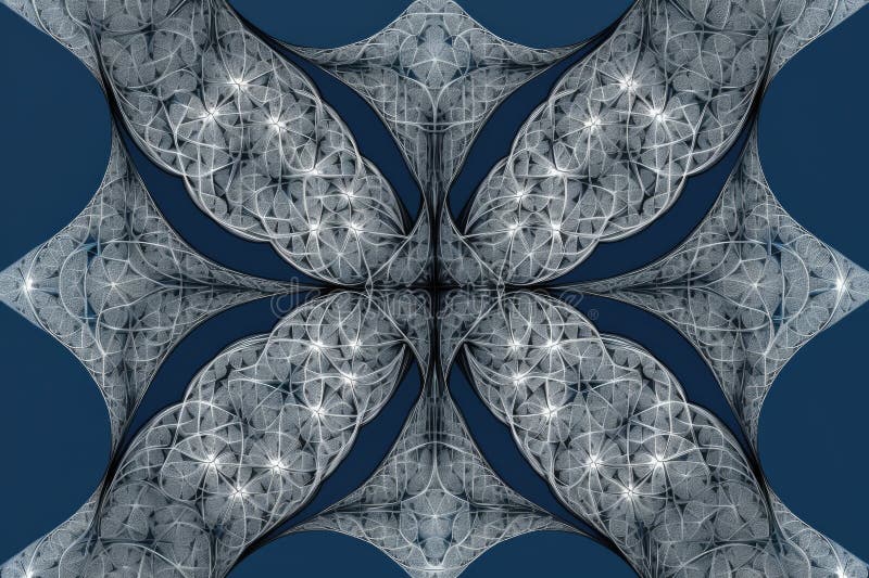 Three-dimensional View of a Symmetrical Shape with Repeating Rotational ...