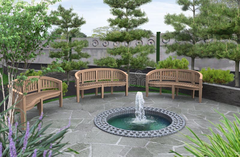 Three-dimensional Visualization of Backyard Living Spaces, 3D Rendering ...