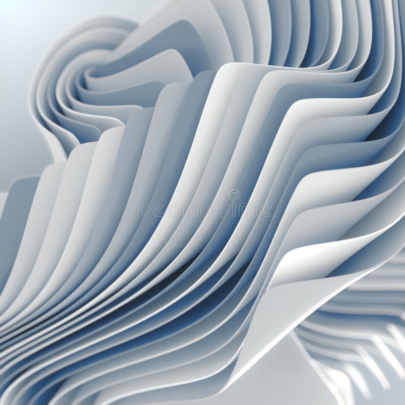 Three-dimensional Visualization of a Large Stack of White and Blue ...