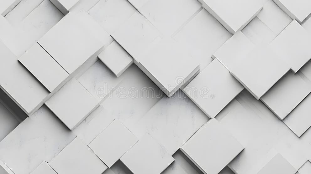 Three-dimensional White Cubes Creating Depth and Dimension in Abstract ...