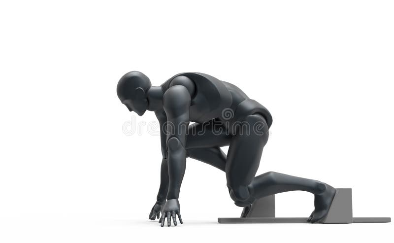 Three Dimensional White Human Run Stock Illustration - Illustration of ...