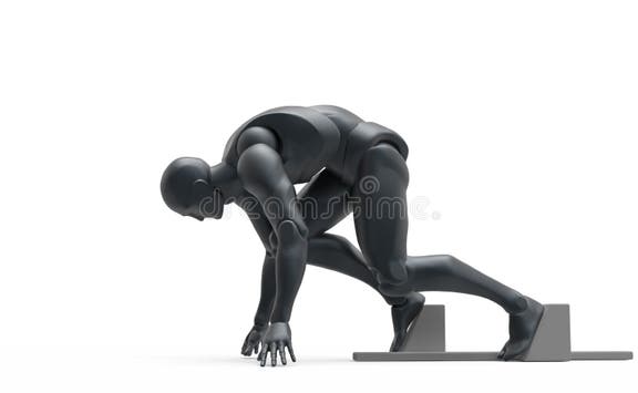 Three Dimensional White Human Run Stock Illustration - Illustration of ...