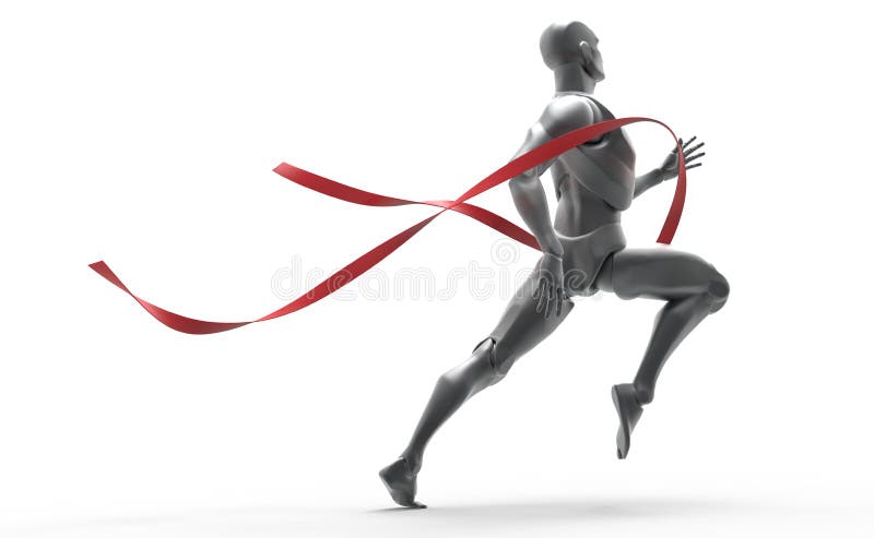 3D Human sprint stock illustration. Illustration of concentration ...