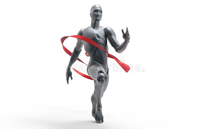 3D Human sprint stock illustration. Illustration of concentration ...