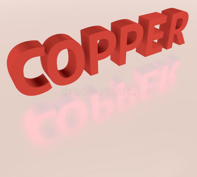 The Word Copper is Written in Metallic Letters on a Black Background ...