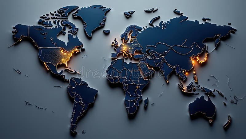 Dimensional Rendered Map Stock Illustrations – 773 Dimensional Rendered ...