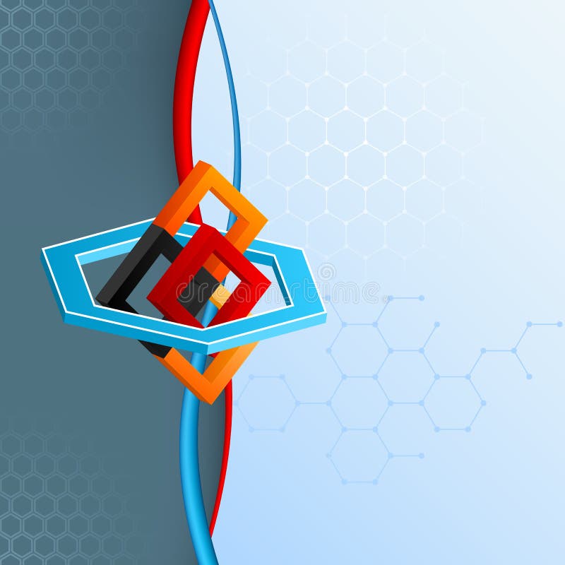 Three Dimensions Geometric Arrangement with Squares and Hexagons ...