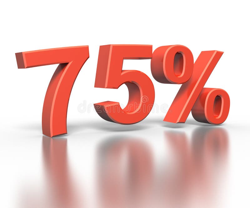 Three Dimentional Rendering of Seventy Five Stock Illustration ...