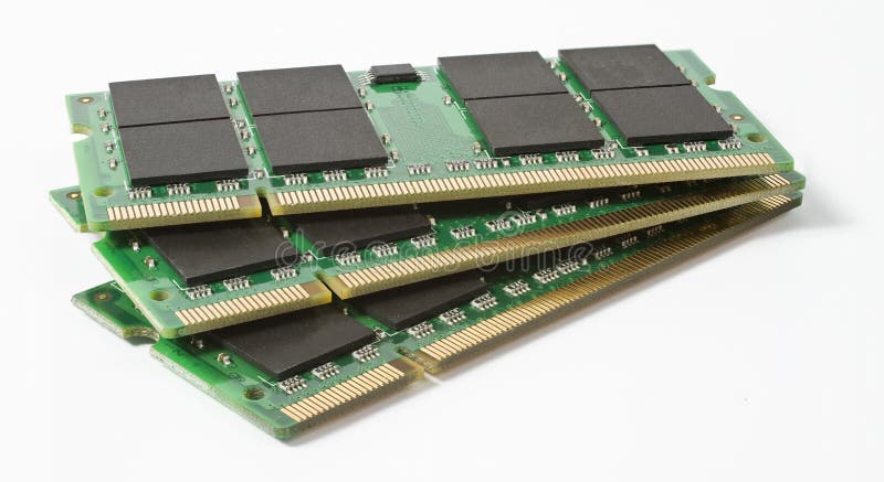 Three so-dimm Module for Use in Notebooks Stock Photo - Image of gold ...
