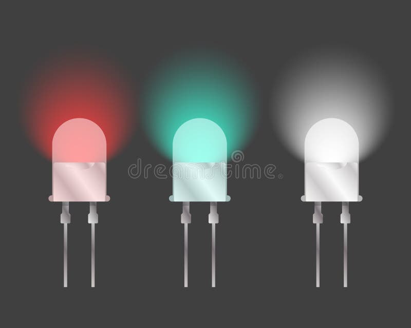 Set of Different Diodes in 3D, Vector Illustration. Stock Vector ...