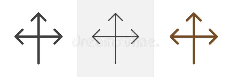 Three Directions Icon Vector Stock Illustration - Illustration of ...
