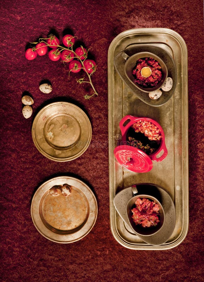 Three dishes. stock image. Image of cold, catering, cherry - 67413907