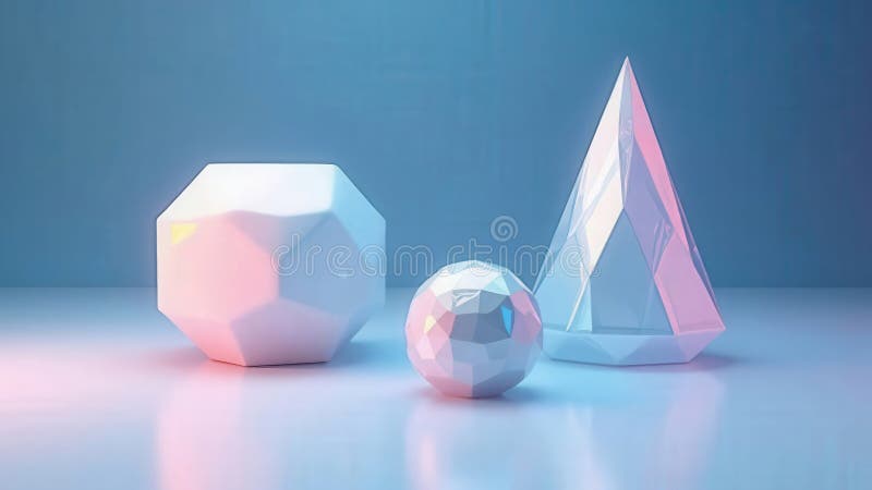 Three Distinct Geometric Shapes, Including an Octagon, Sphere, and ...