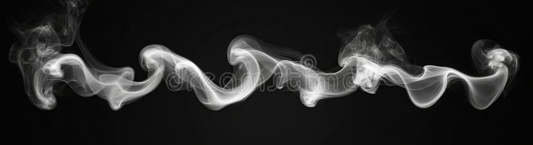 Three Types of Smoke are Emerging from a Pipe on a Black Background ...