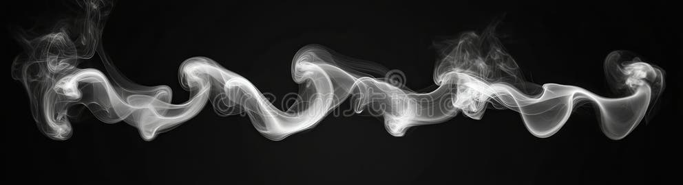 Three Types of Smoke are Emerging from a Pipe on a Black Background ...