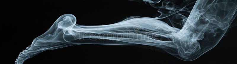 Three Types of Smoke are Emerging from a Pipe on a Black Background ...