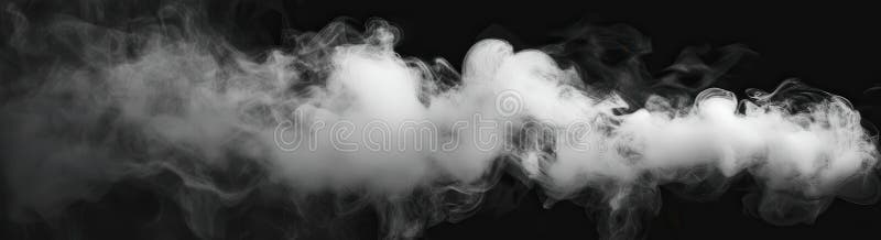 Three Types of Smoke are Emerging from a Pipe on a Black Background ...