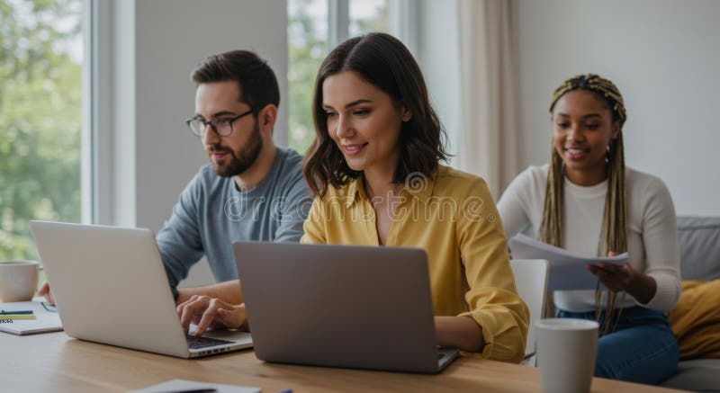 Teamwork and Collaboration stock illustration. Illustration of ...