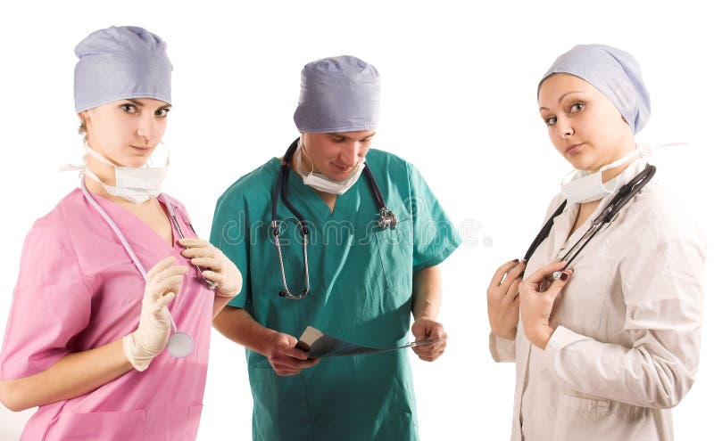 Three doctors stock photo. Image of adult, expressing - 12499180