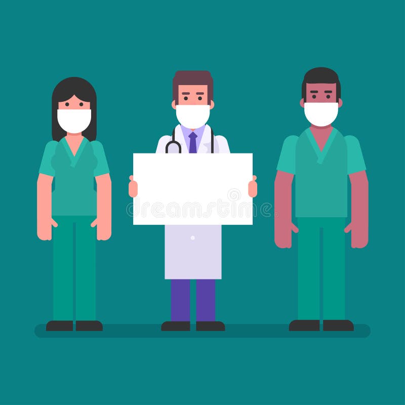 Three Doctors stock vector. Illustration of work, place - 10270134