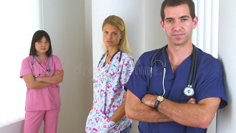 Three Doctors Standing in the Office Stock Footage - Video of adult ...