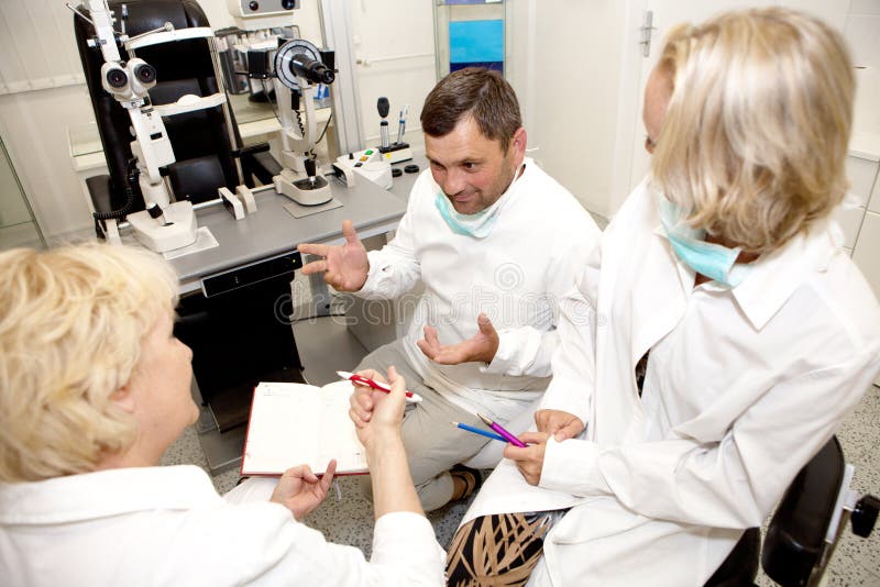 Three Doctors Talking Picture. Image: 16182974