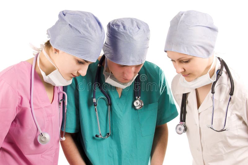 Three Doctors on Work Place Stock Photo - Image of person, portrait ...