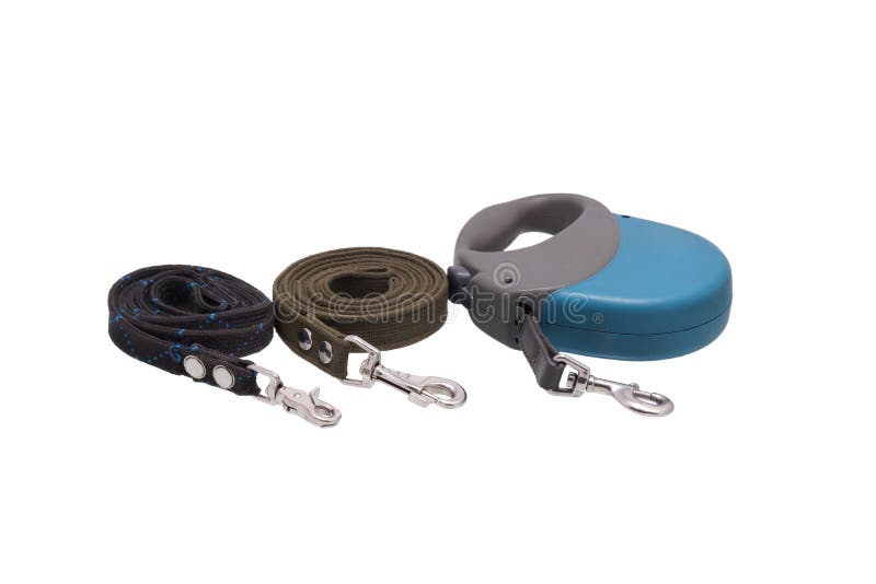 Three dog leashes. stock image. Image of canine, binder - 66335099