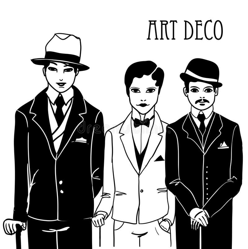 Art Deco Men Stock Illustrations – 303 Art Deco Men Stock Illustrations ...