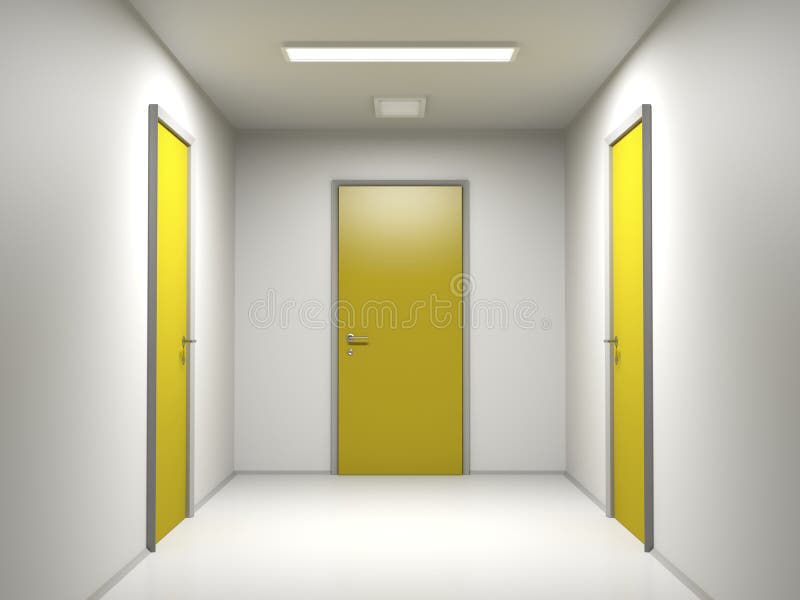 Corridor Three Doors Stock Illustrations – 77 Corridor Three Doors ...