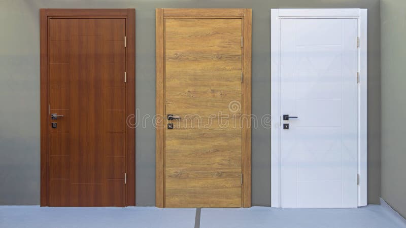 Three Doors Home stock image. Image of white, handle - 252906023