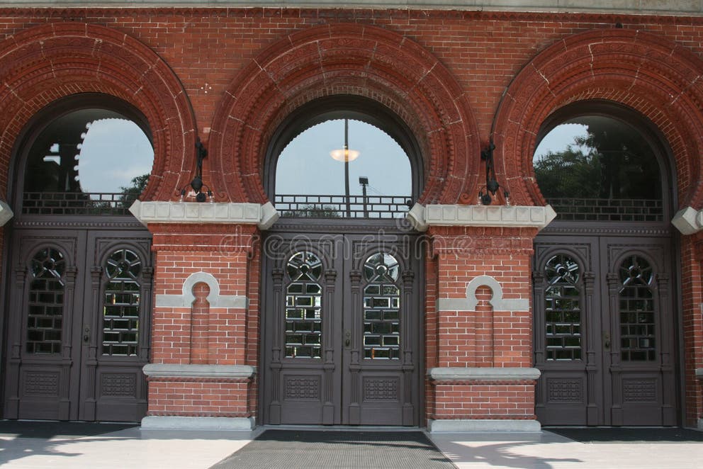 Three doors at Plant Hall stock photo. Image of building - 6068102