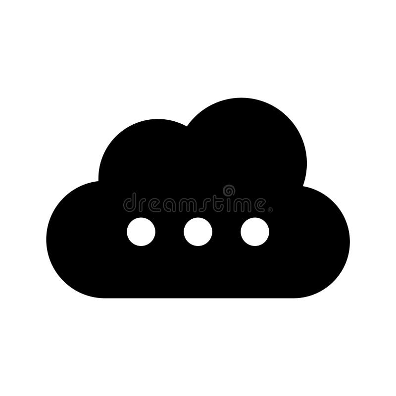 Three Dots on Cloud Showing Concept Icon of Cloud Menu Stock Vector ...