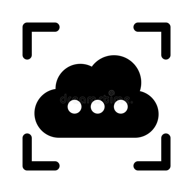 Three Dots on Cloud Showing Concept Icon of Cloud Menu Stock Vector ...
