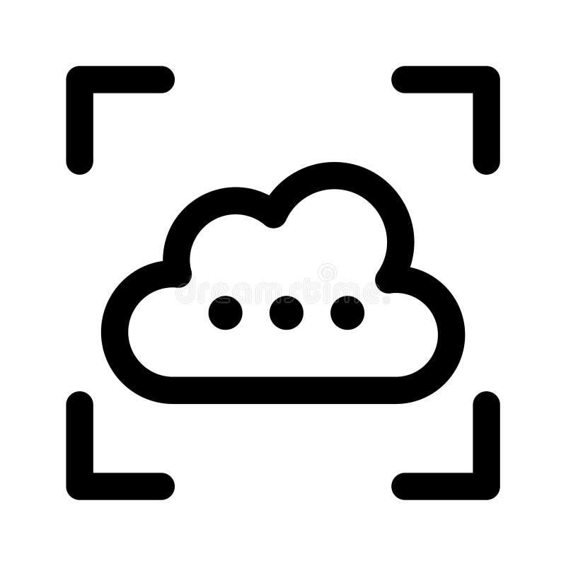 Three Dots on Cloud Showing Concept Icon of Cloud Menu Stock Vector ...