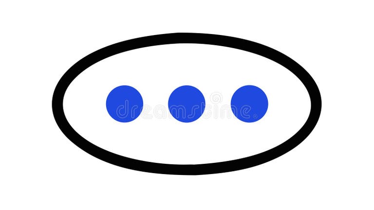 Three Dots Menu Icon Vector Illustration in Flat Style, Vector Design ...