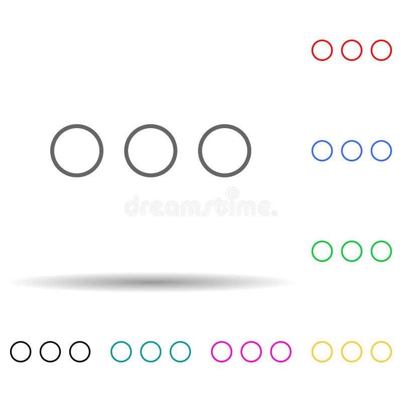 Three Dots Multi Color Set Icon. Simple Thin Line, Outline Vector of ... Three Dots Multi Color Set Icon. Simple Thin Line, Outline Vector of ...