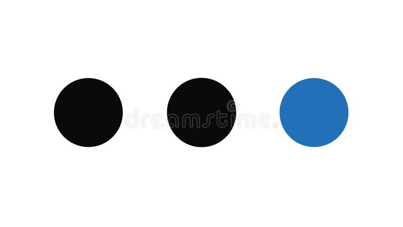 Three Dots with One Blue Abstract Vector Icon, Vector Design Generative ...