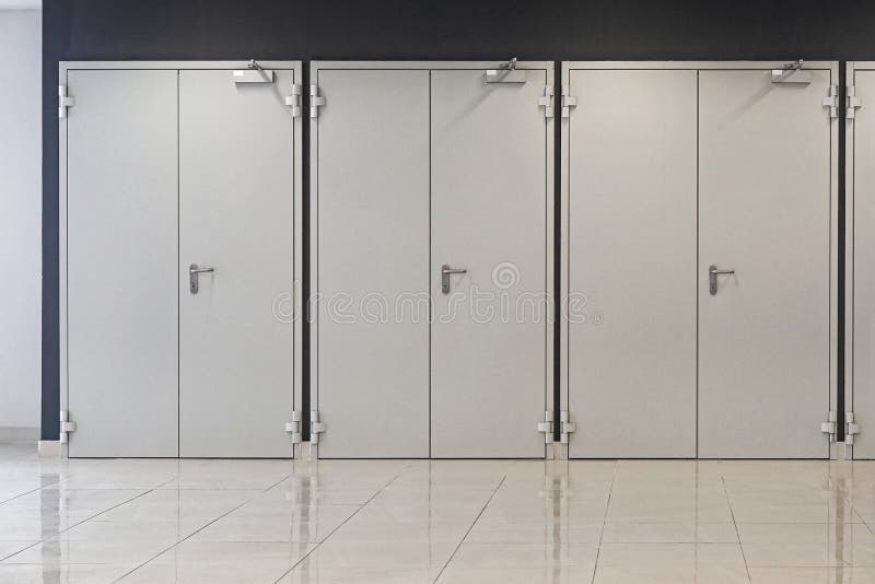 Three double doors stock image. Image of interior, tiles - 77281081