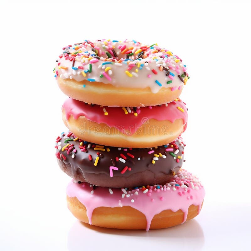 Three Doughnuts. Photo in Minimal Style Stock Photo - Image of fried ...