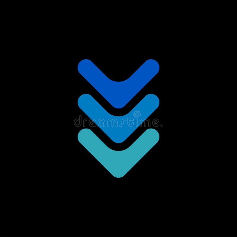 Three Down Arrows Logo Template Illustration Design. Vector EPS 10 ...