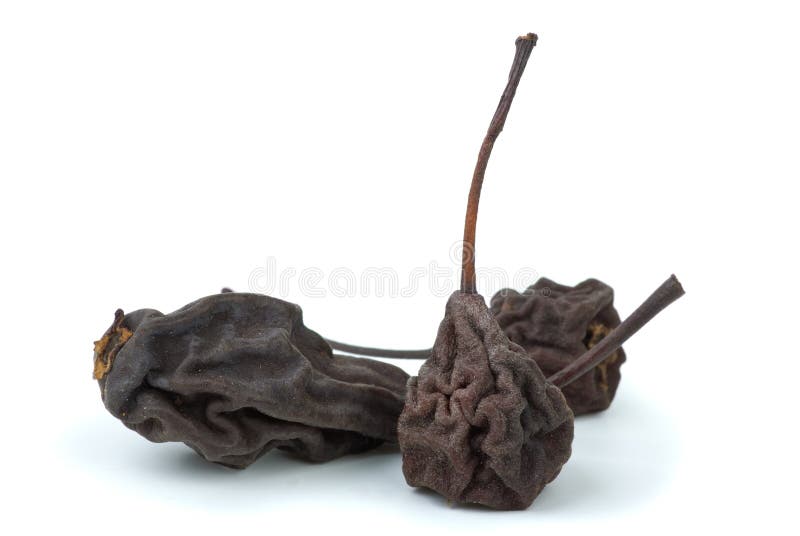 Three Dried Smoked Pears Isolated Stock Image - Image of food, healthy ...