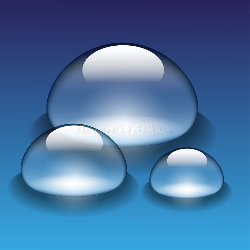 Three drops stock vector. Illustration of water, light - 37801618