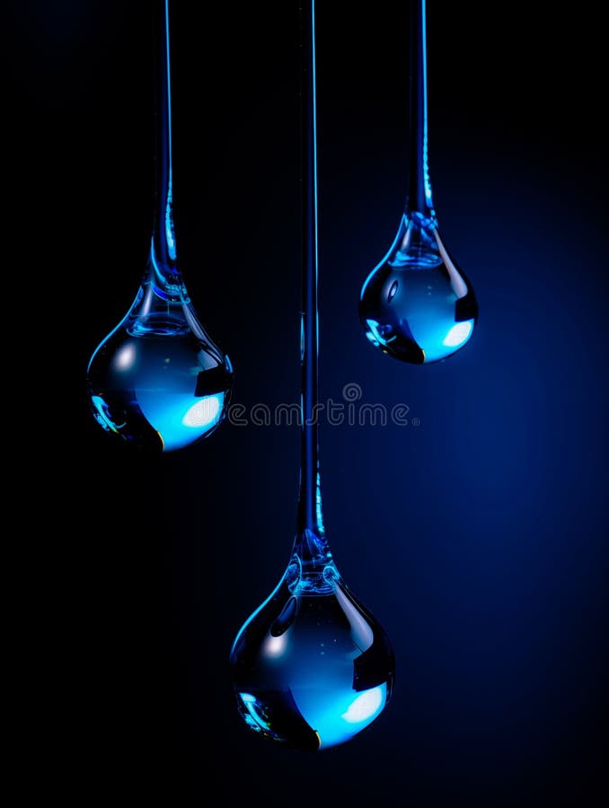 A Drop of Water Falls into a Puddle of Water Stock Photo - Image of ...