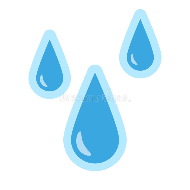 Three Drops of Water Drops Icon. Vector. Stock Vector - Illustration of ...